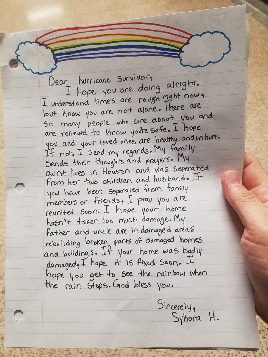 Students in Grandbury write uplifting letters to Houston | wfaa.com