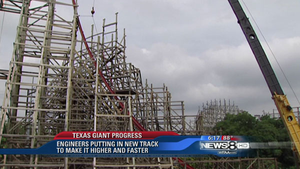 Progress report: Texas Giant roller coaster | wfaa.com