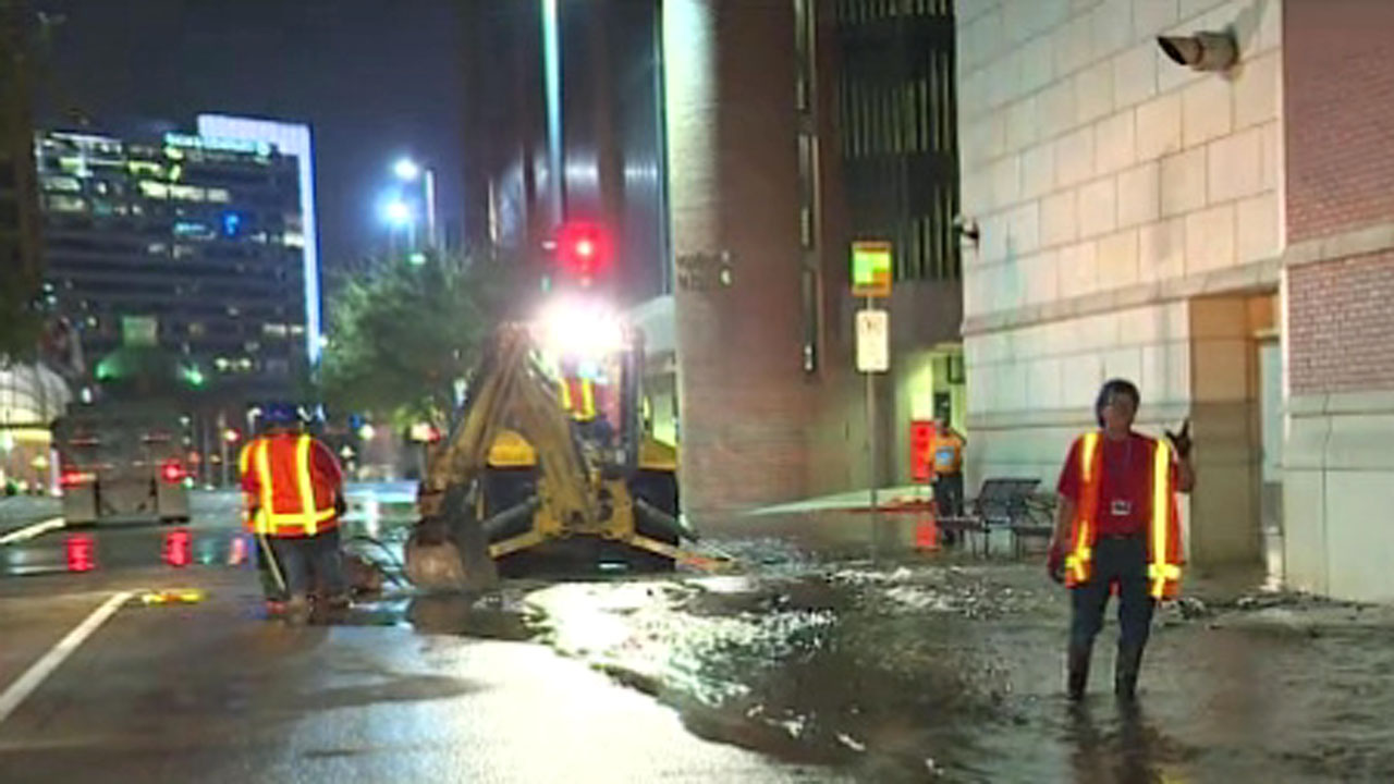 Water main break floods downtown Dallas church | wfaa.com